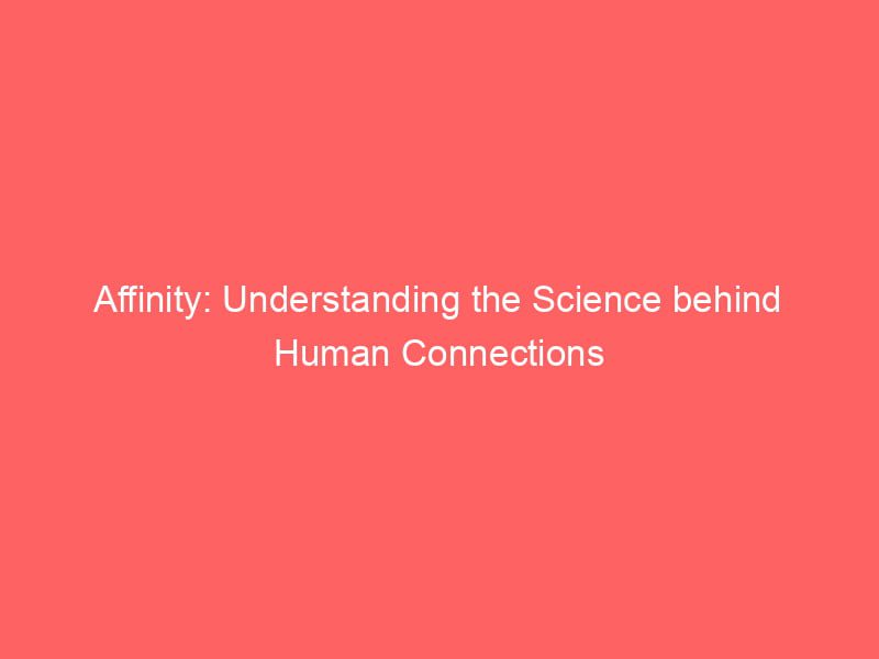 Affinity: Understanding The Science Behind Human Connections - Froggy Ads