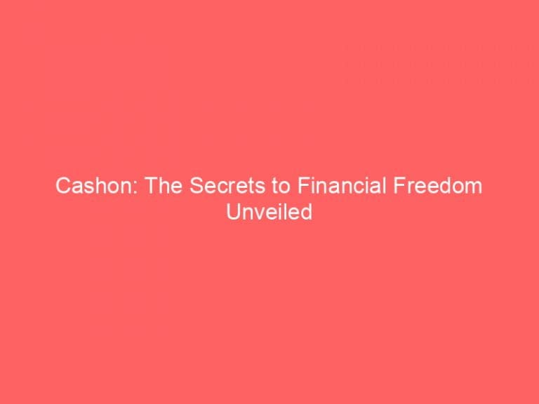 Cashon: The Secrets To Financial Freedom Unveiled - Froggy Ads
