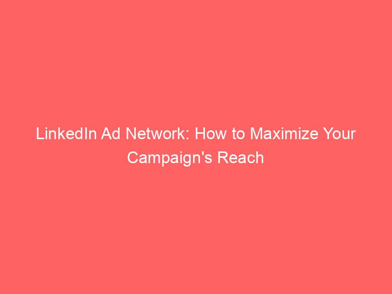 Best LinkedIn Ad Network: How to Maximize Your Campaign's