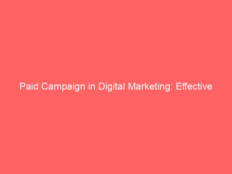 #1 Paid Campaign In Digital Marketing: Effective Strategies For Success ...