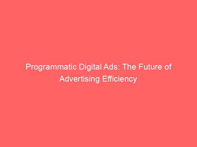 Best Programmatic Digital Ads: The Future of Advertising