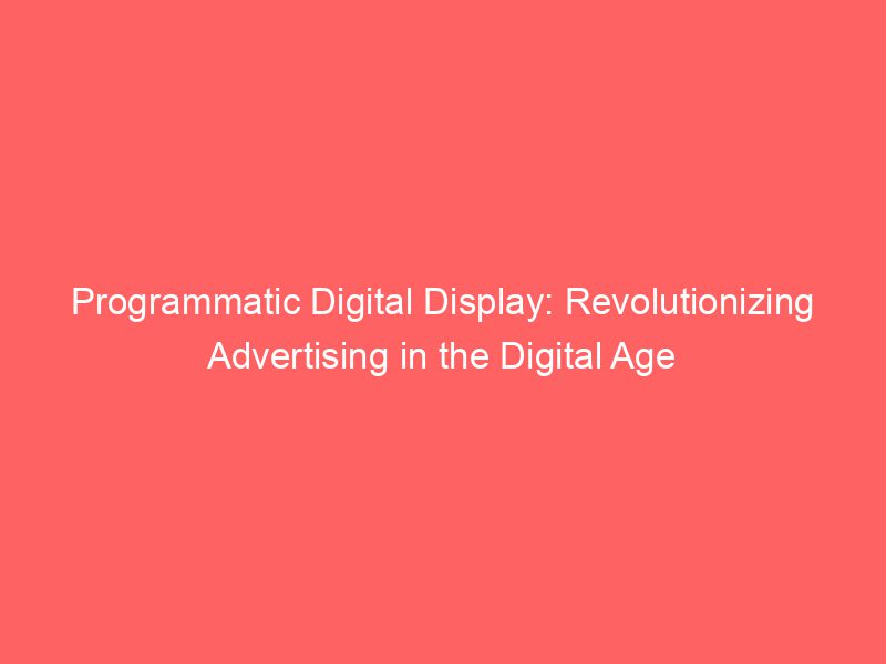 Programmatic Digital Display: Revolutionizing Advertising In The Digital Age - Froggy Ads