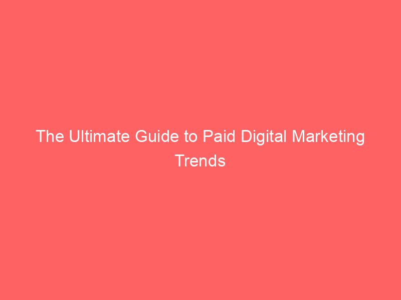 Best The Ultimate Guide to Paid Digital Marketing