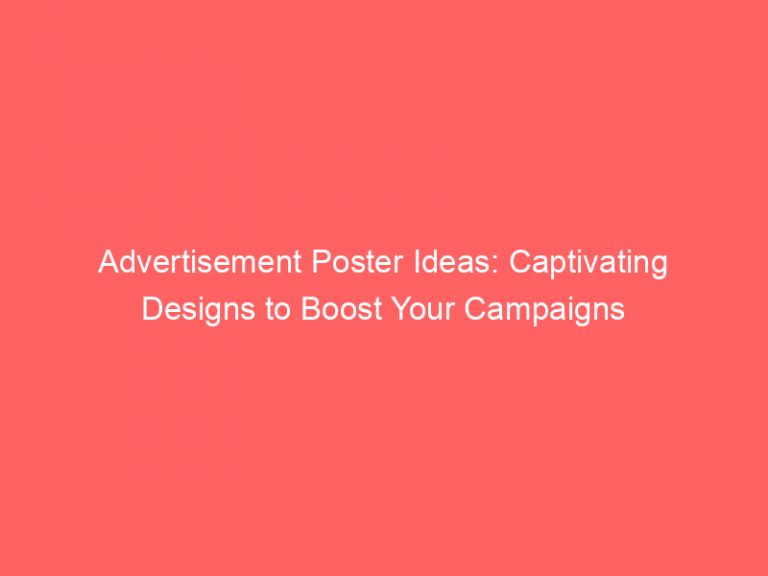 #1 Advertisement Poster Ideas: Captivating Designs To Boost Your ...