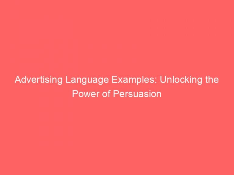 #1 Advertising Language Examples: Unlocking The Power Of Persuasion ...