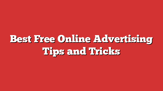 Best Free Online Advertising Tips And Tricks - Free Guide | Froggy Ads ...