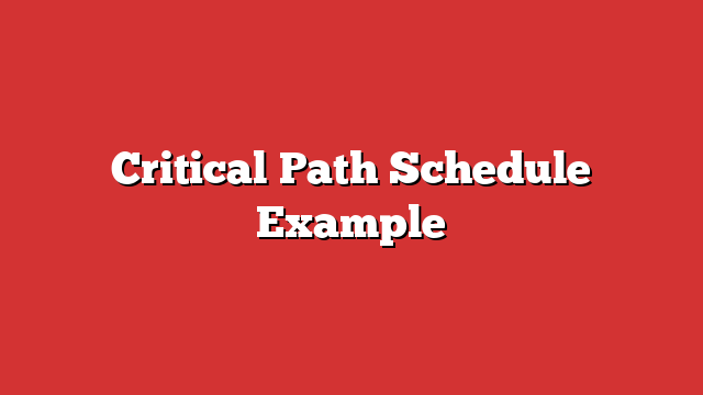 Critical Path Schedule Example - Free Guide | Froggy Ads - Froggy Ads