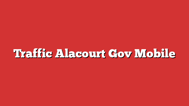 Traffic Alacourt Gov Mobile - Froggy Ads