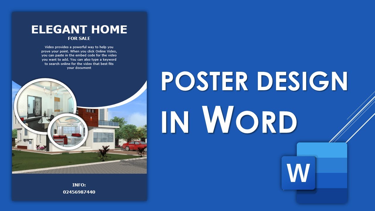 Video Thumbnail: How To Design A Poster In Microsoft Word | Poster ...