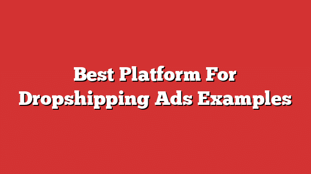 Best Platform For Dropshipping Ads Examples - Free Guide | Froggy Ads ...