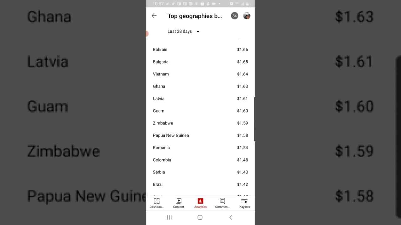 Video Thumbnail: Full List Of CPM / RPM Of All 200 Countries On YouTube ...